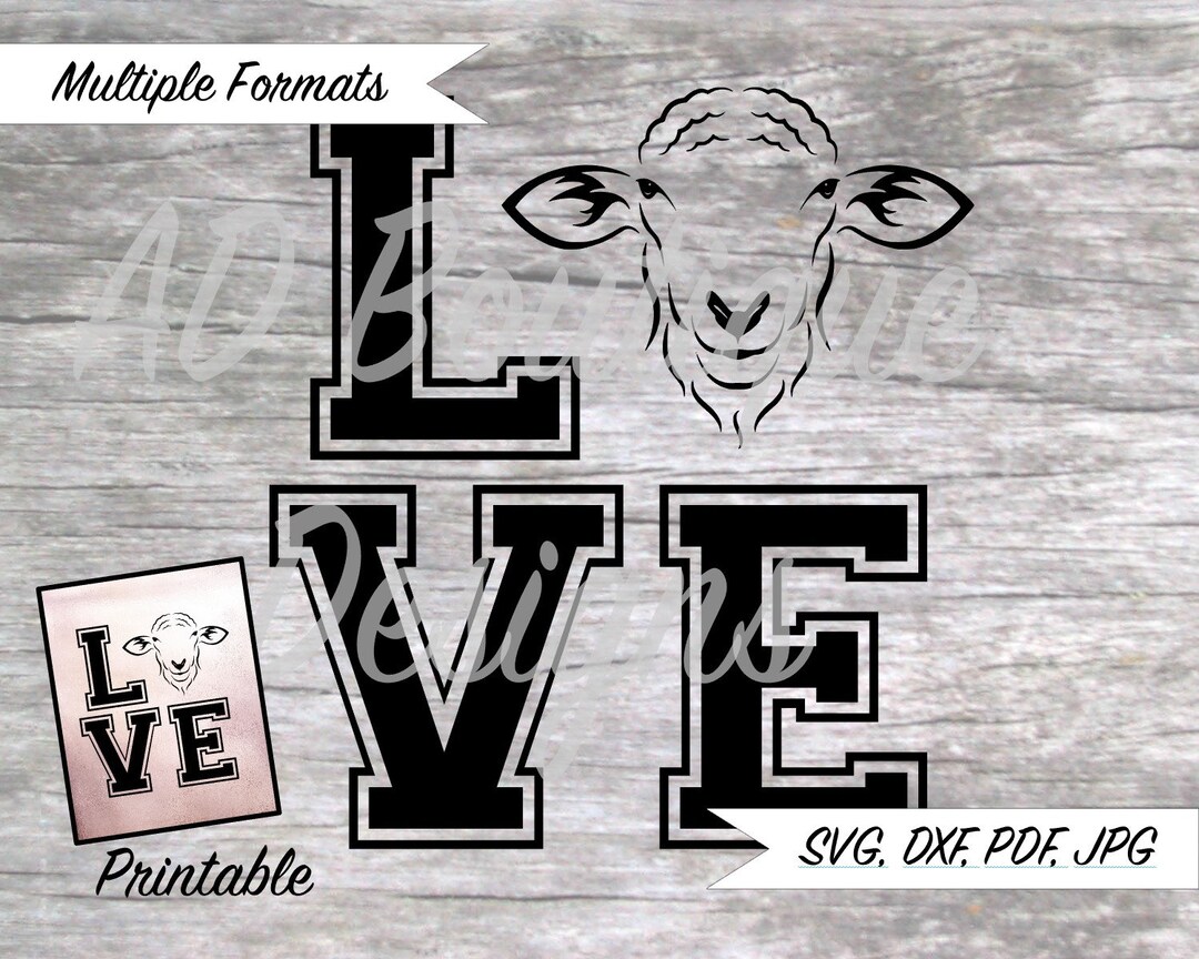 Love Lamb SVG Design PLUS Printable - Etsy
