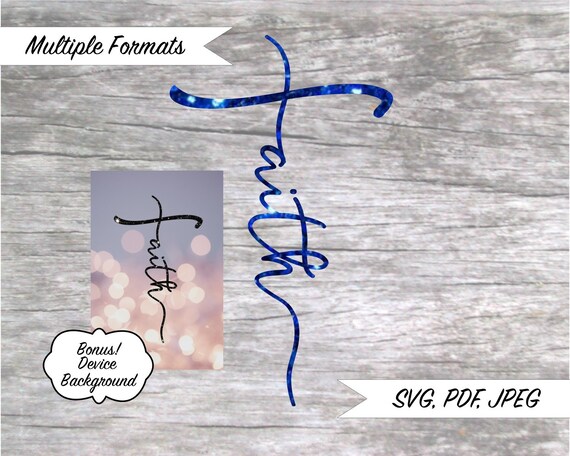 Faith SVG Design Printable with Bonus Wallpaper | Etsy