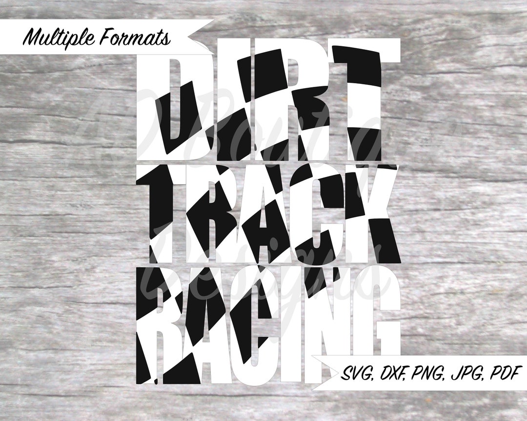 Dirt Track Racing Knockout SVG Design - Etsy