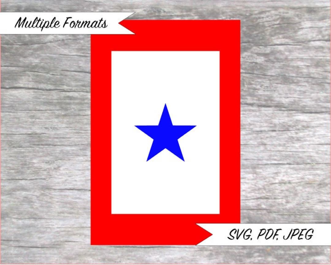 Blue Star Service Flag/ Deployment Flag SVG Design - Etsy