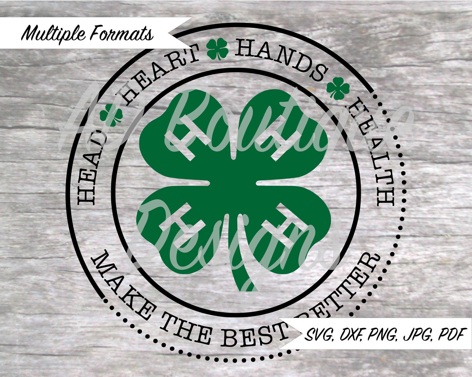 4-H Circle SVG Design | Etsy
