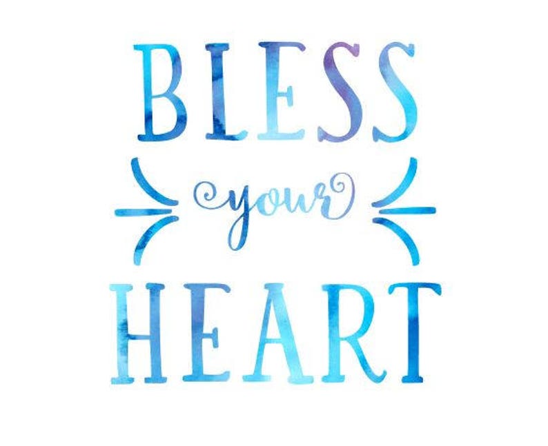 Bless Your Heart SVG Cuttable & Printable | Etsy