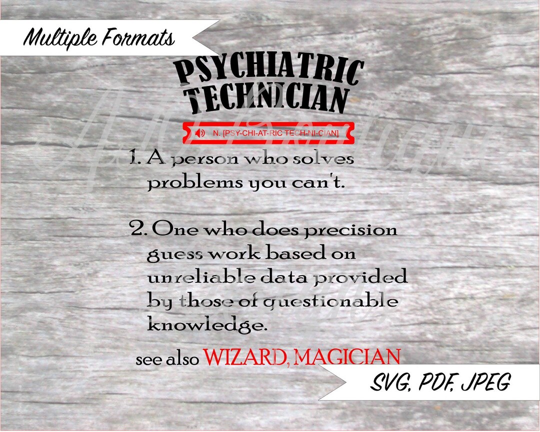 Psych Tech SVG Design PLUS Printable - Etsy