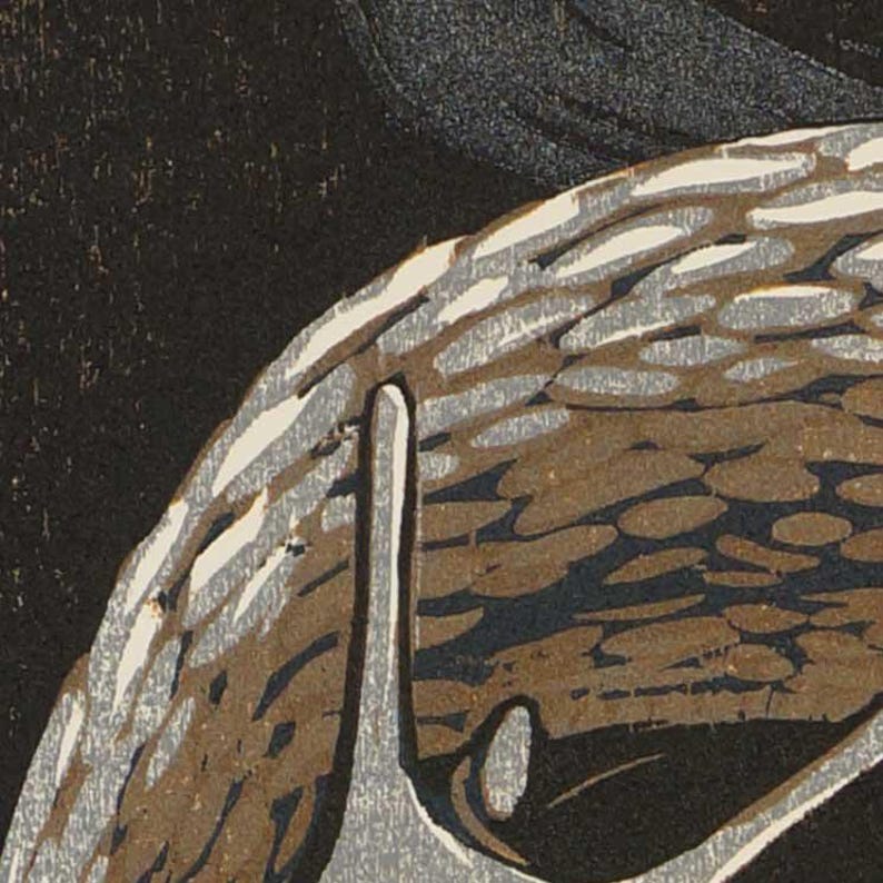 Slugs - Block Print Reduction Woodcut - Etsy