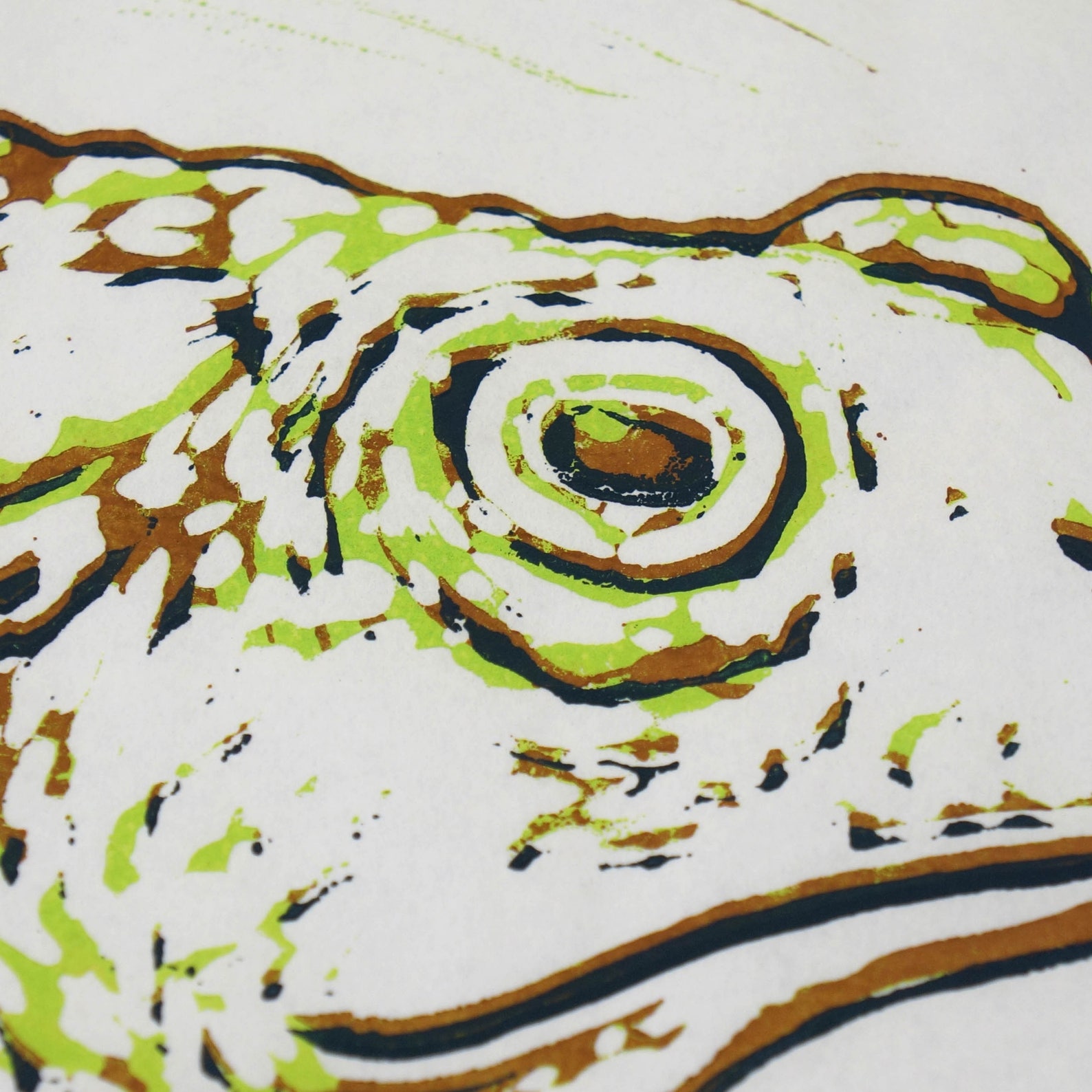 Toad, Original Linocut Print, Signed Limited Edition 30 - Etsy