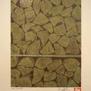 Cut Wood (variant 1) - Original Woodcut Print - Etsy