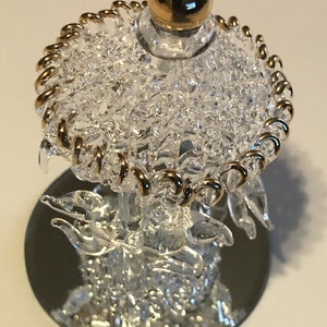 Miniature Spun Glass Horse Carousel With 24K Gold Accents, Glass ...