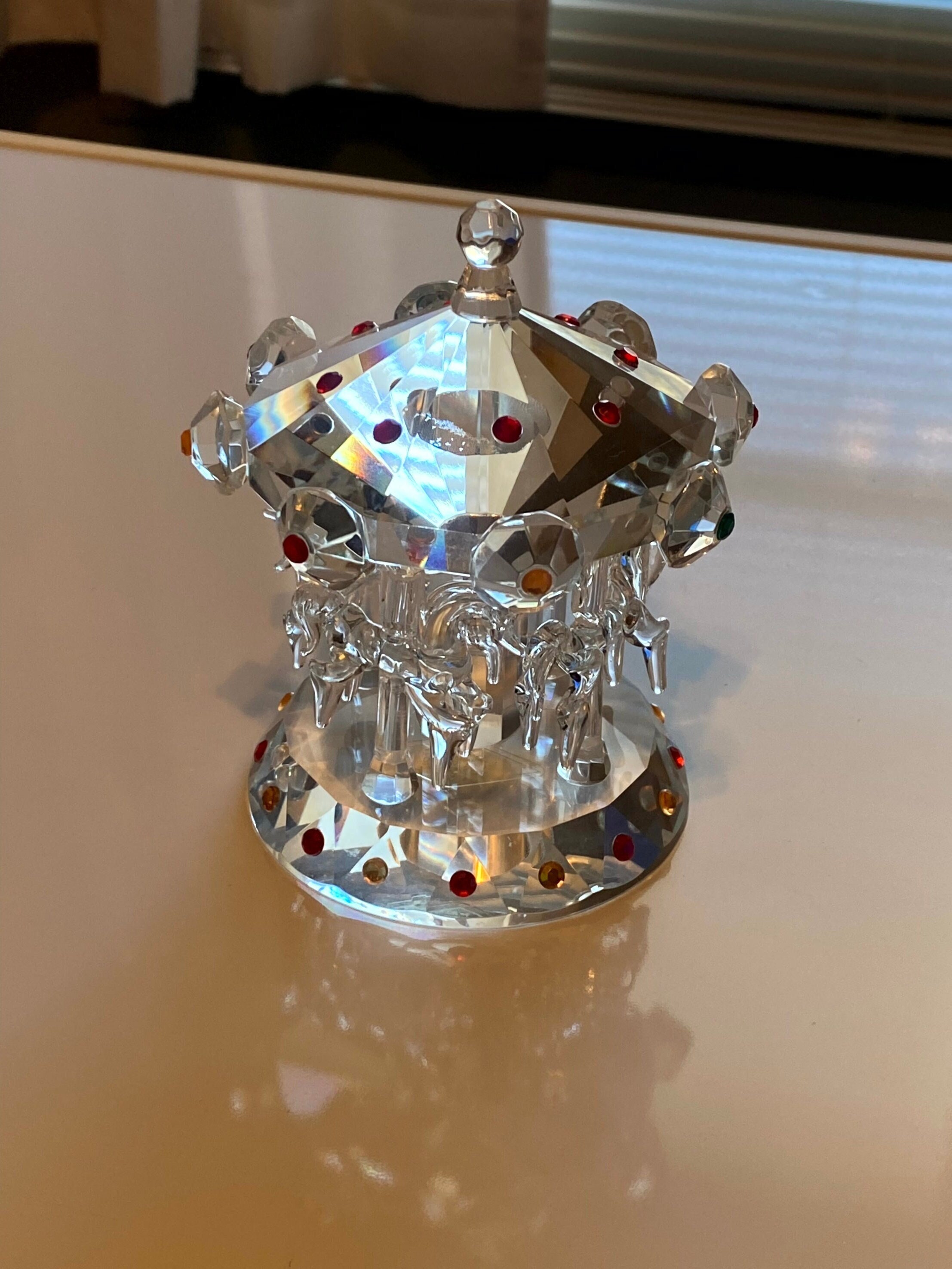 New! Shannon Crystal Carousel by Godinger: Jeweled Horse Figurine - Etsy