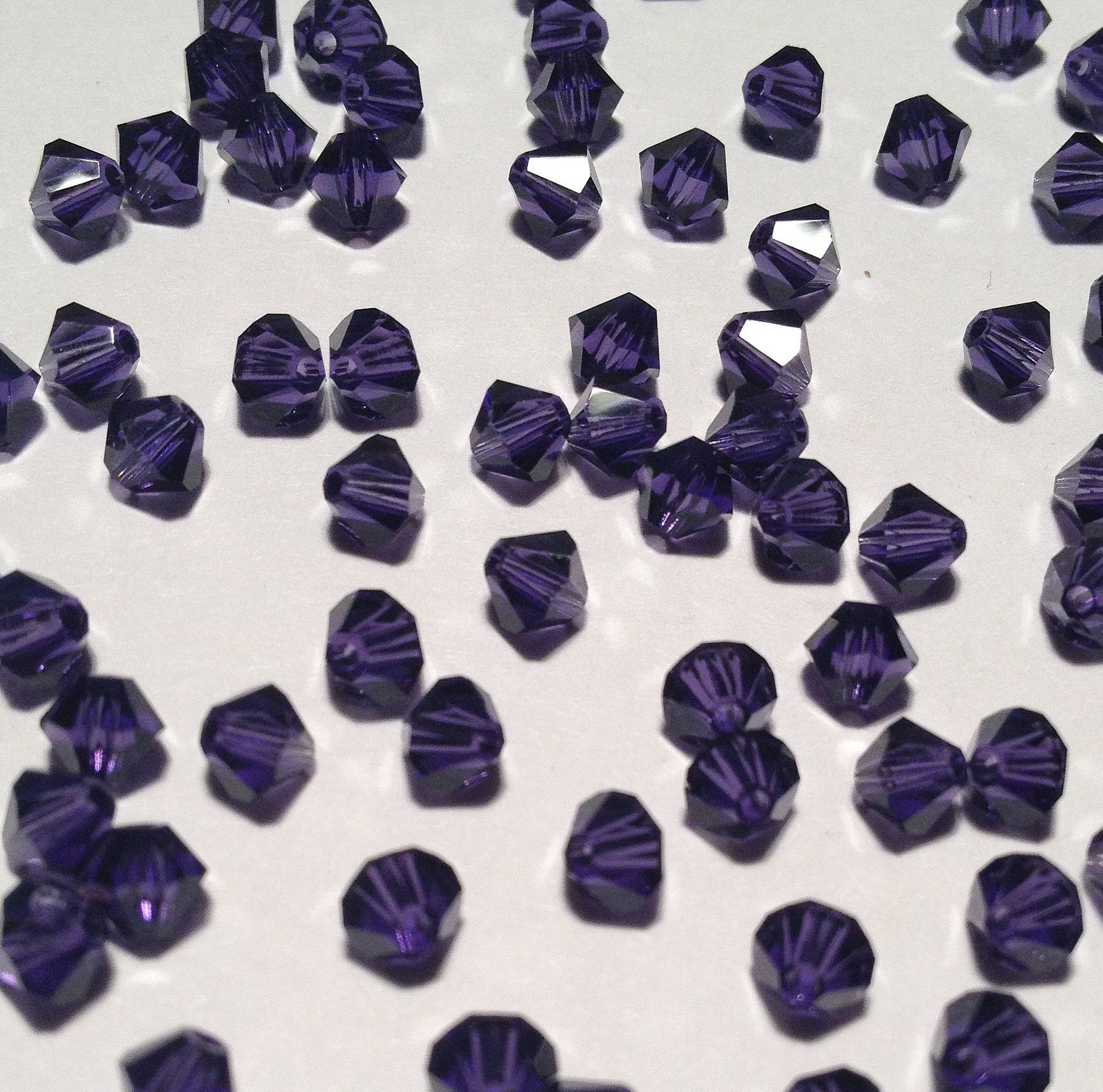 100 Pcs. Swarovski 4-mm Hyacinth Aurora Borealis AB Bicone Crystals - Etsy