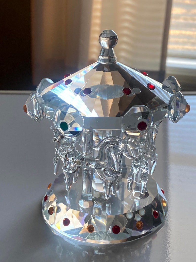 New! Shannon Crystal Carousel by Godinger: Jeweled Horse Figurine - Etsy
