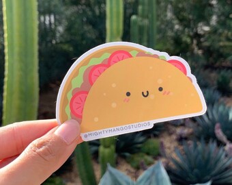 Taco Vinyl Sticker Taco Decal Taco Laptop Sticker Texas - Etsy