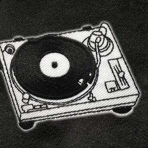 DJ Turntable Patch Iron On Retro Longplay Style Ca.75mm - Etsy