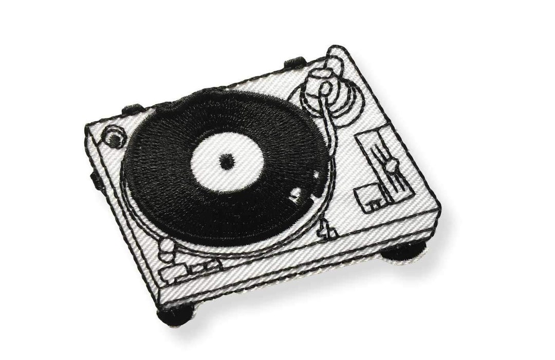 DJ Turntable Patch Iron On Retro Longplay Style Ca.75mm - Etsy