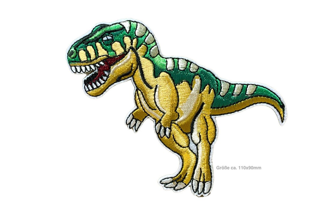 Kids Dinosaur Patch, T-rex, Yellow-green, 110x90mm C889 - Etsy