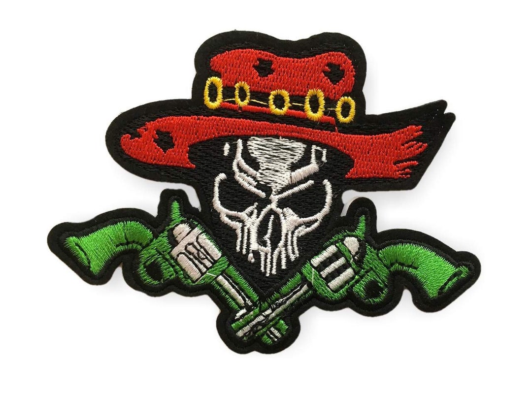 PISTOLERO Skull Patch, Approx.100mm C354 - Etsy