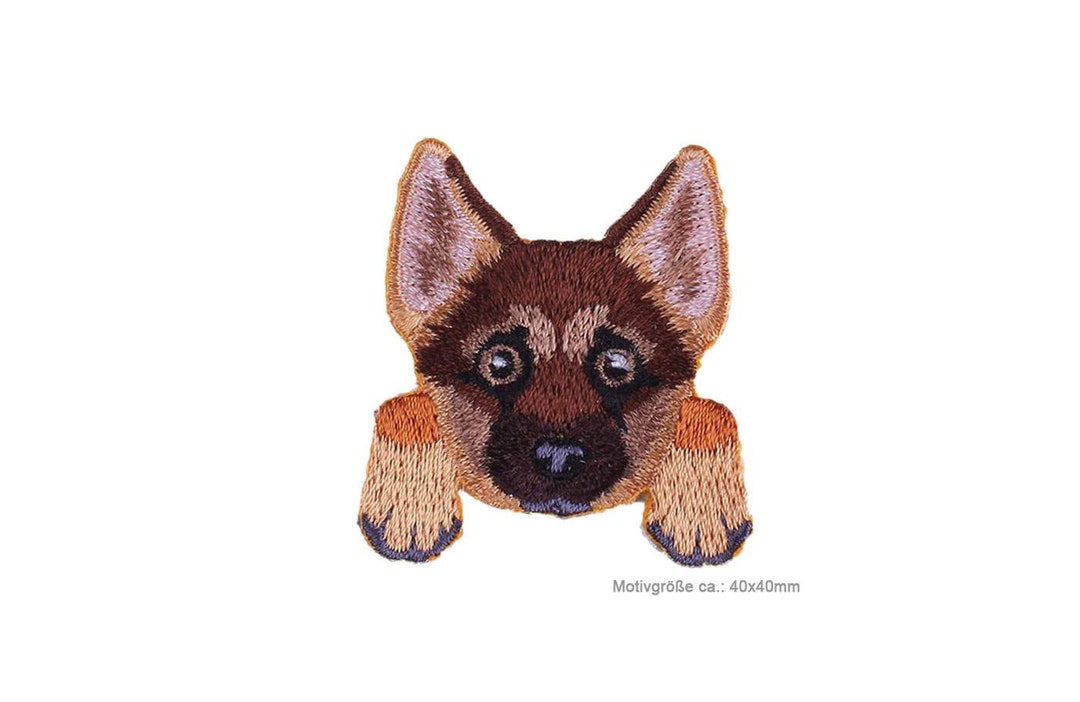 Cute Puppy Patch German Shepherd Dog Iron on Applique 40mm - Etsy