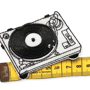 DJ Turntable Patch Iron On Retro Longplay Style Ca.75mm - Etsy