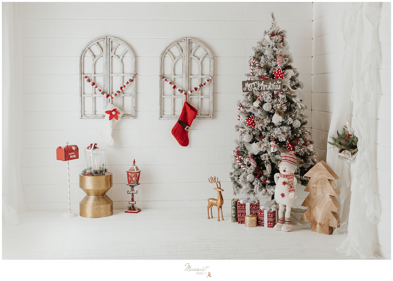 Digital Backdrop- Christmas Cottage Holiday Rustic Background - Etsy