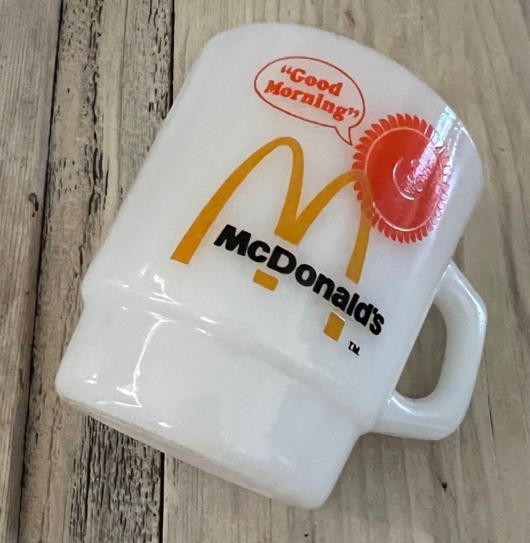 Mcdonalds Good Morning Milk Glass Mug - Etsy