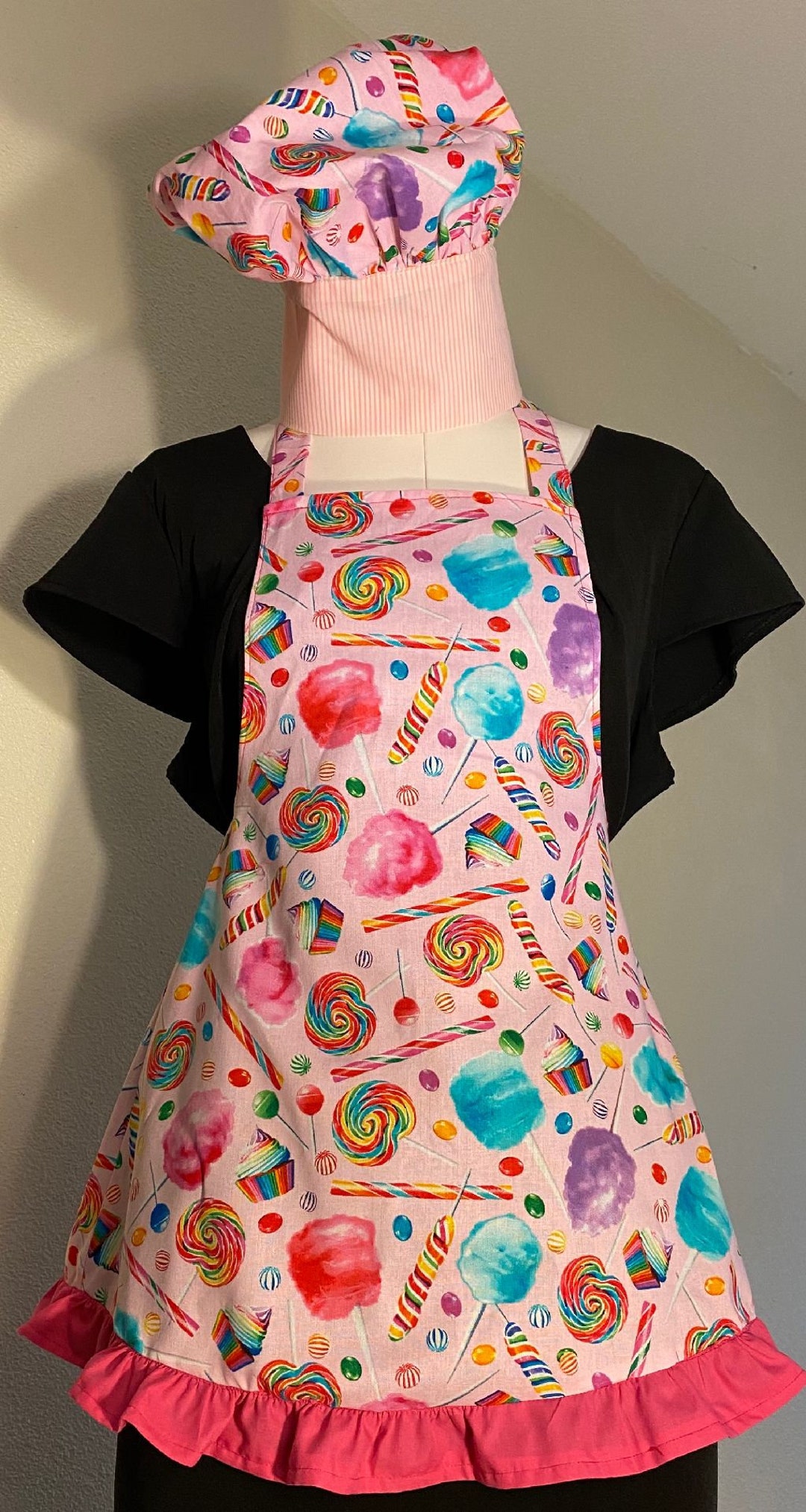 Kids Fun Cotton Candy Apron and Hat - Etsy