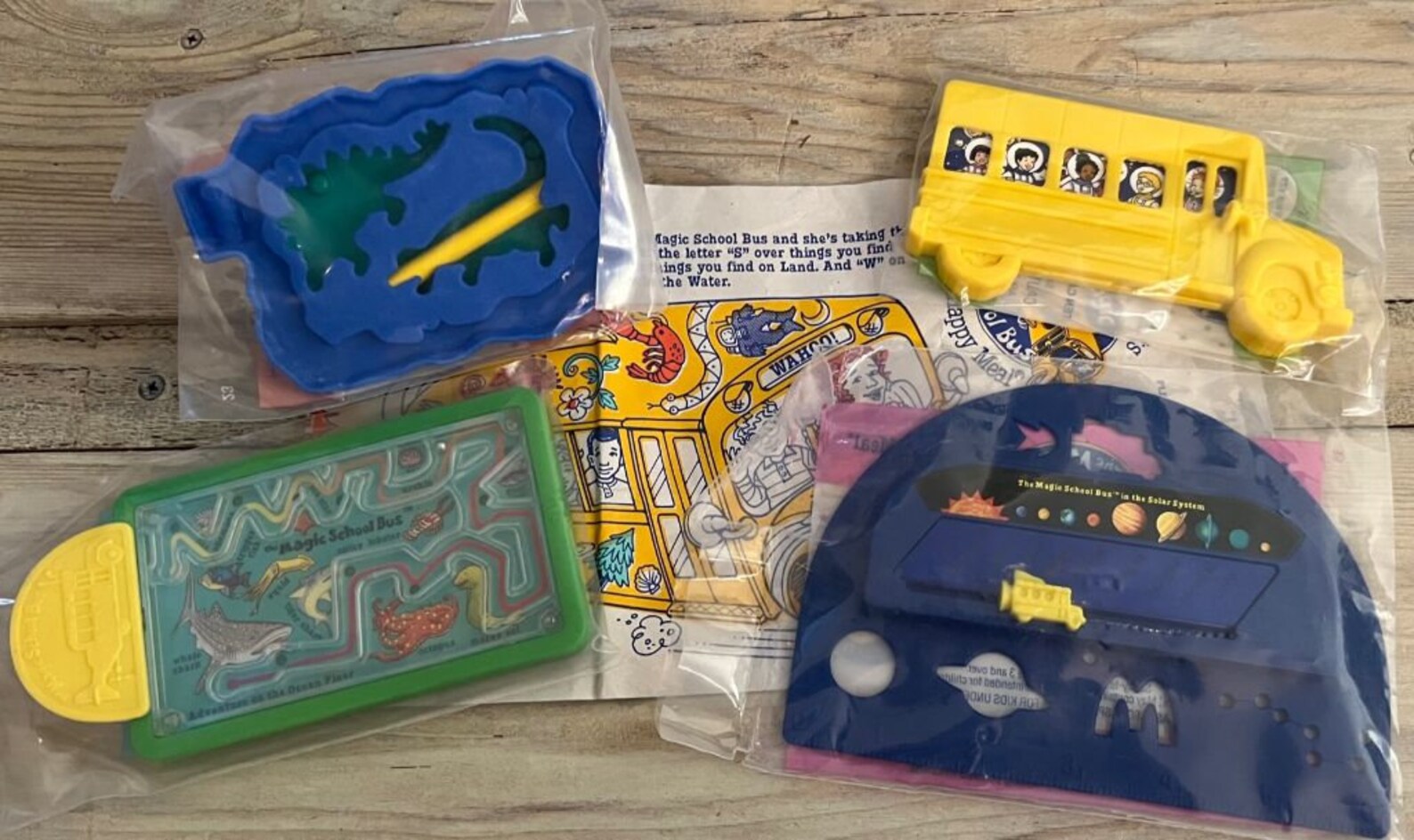 Mcdonalds 1994 Magic School Bus Toy Set - Etsy