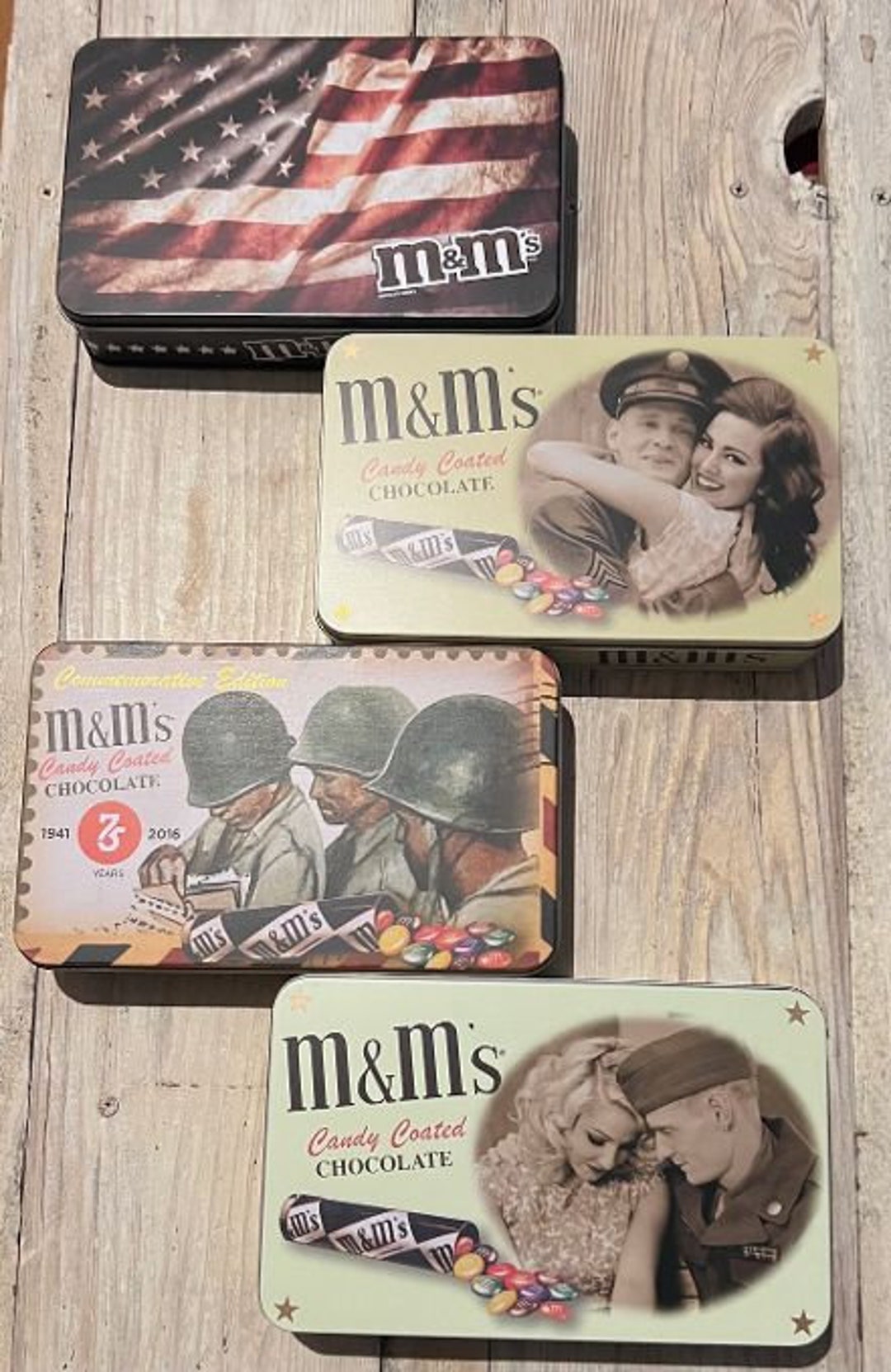 M&M Candy Tins Military Salute - Etsy