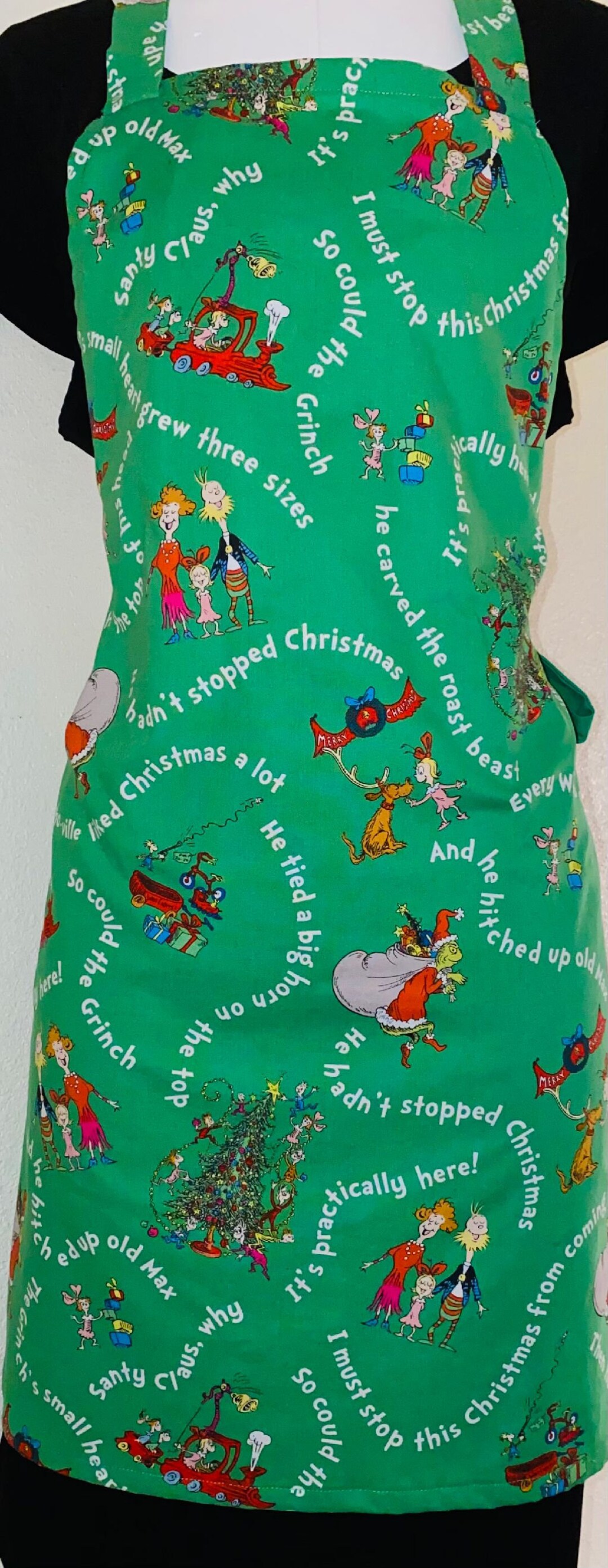 Adult Grinch Apron - Etsy