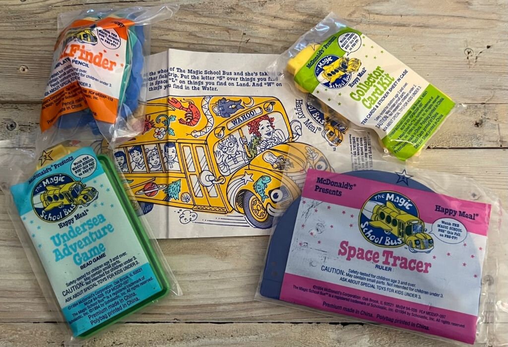 Mcdonalds 1994 Magic School Bus Toy Set - Etsy