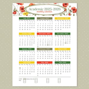2025-2026, Charlotte Mason Homeschool Planner, Poppy Theme, Large ...