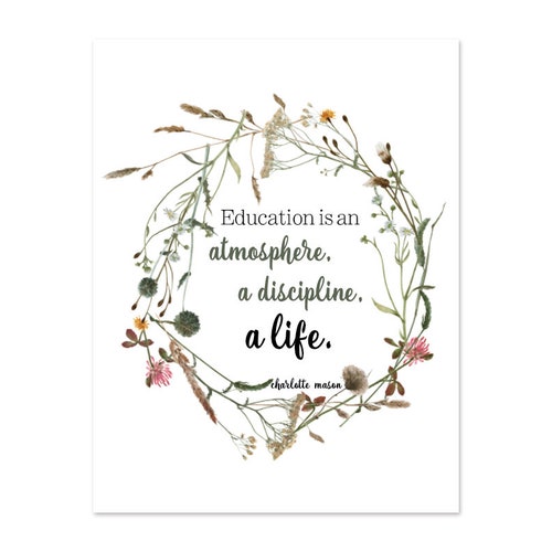 Charlotte Mason Quote Homeschool Art Print Classroom - Etsy