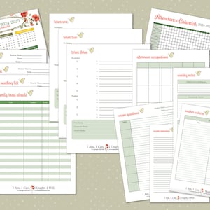 2024-2025, Charlotte Mason Homeschool Planner, Poppy Theme, Large ...