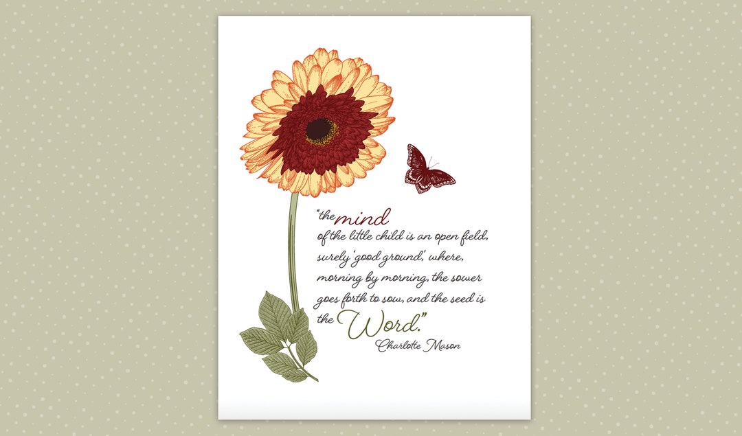 Wall Art - Charlotte Mason Inspirational Quote - Etsy