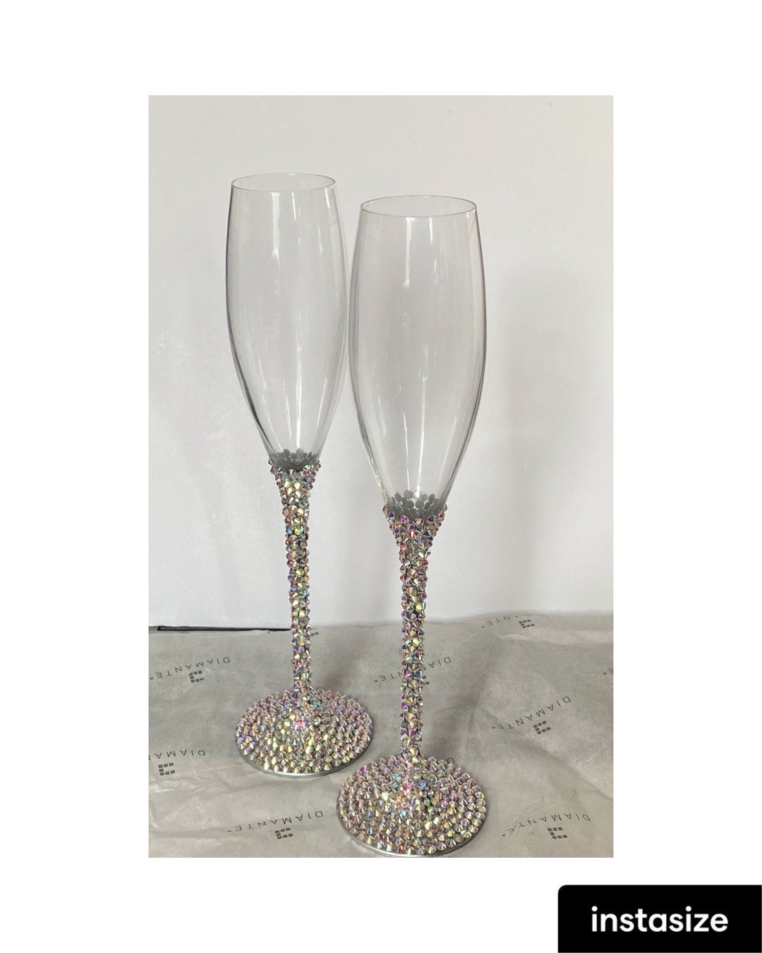 Wedding Toast Bling Champagne Flutes - Etsy