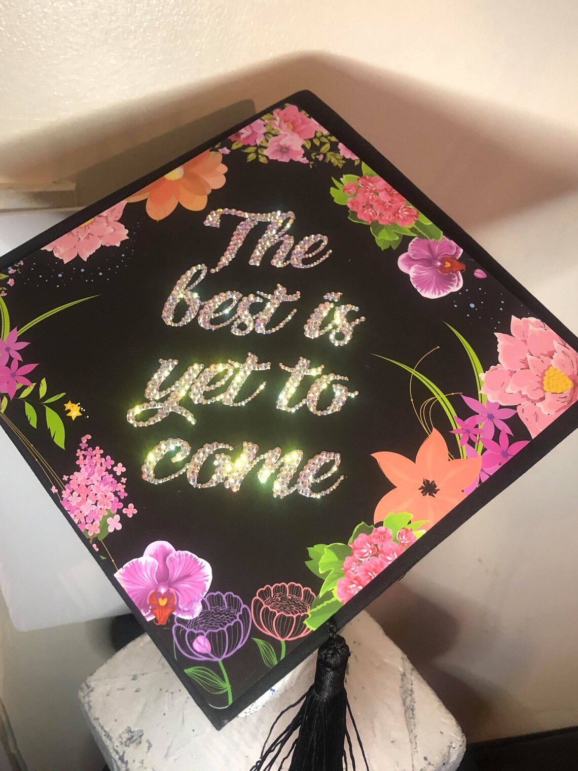 Custom Bling Graduation Cap Topper, Graduation Hat, Graduation Cap ...