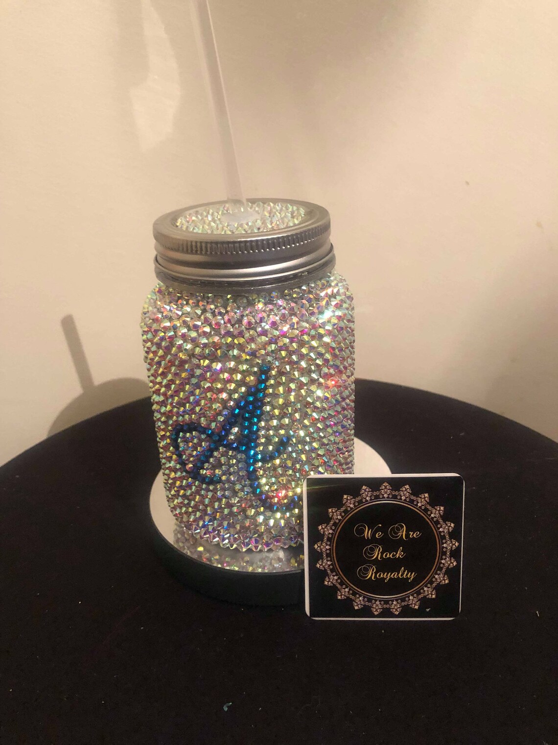 Personalised Bling Mason Jar With Handle | Etsy