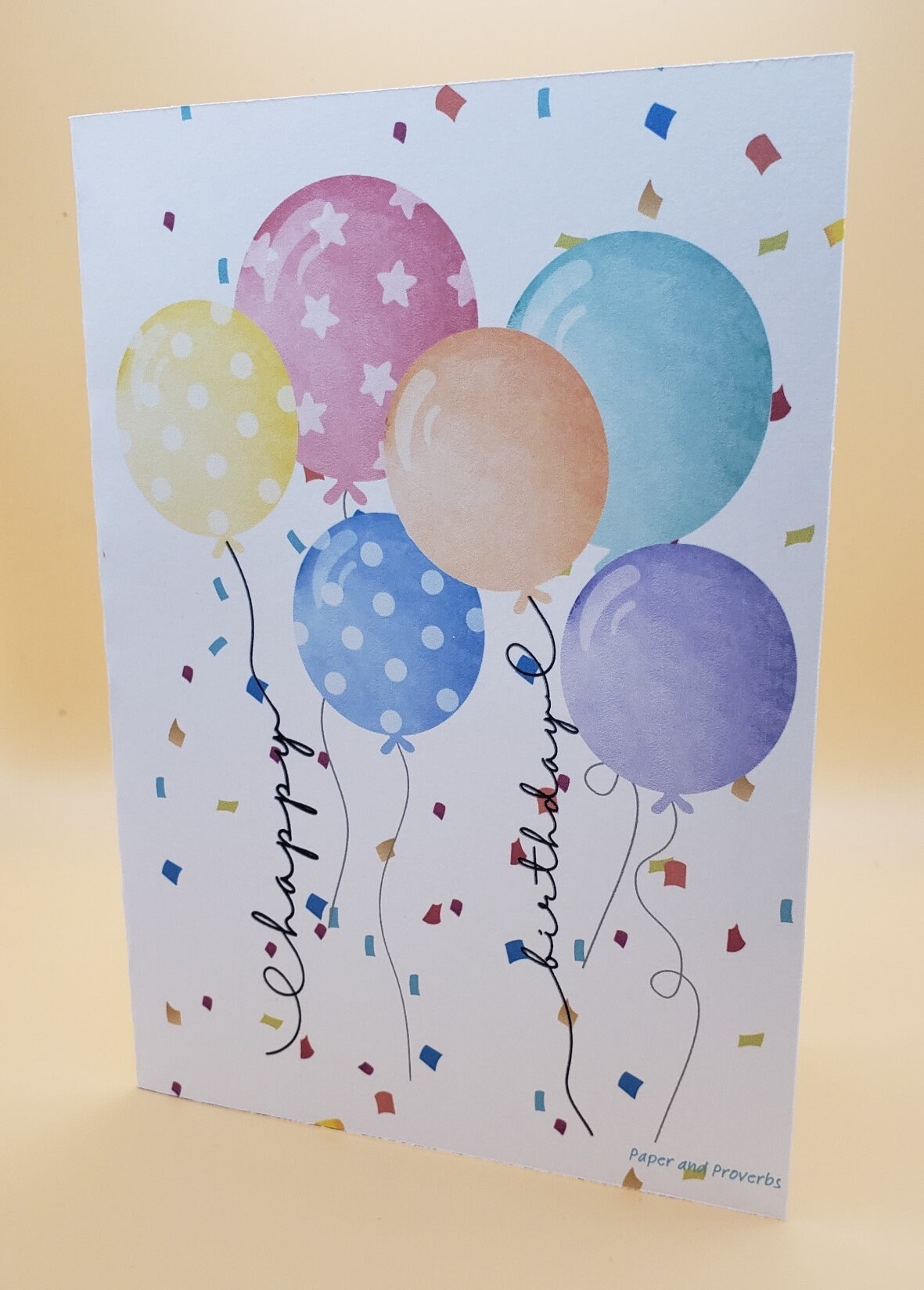 Happy Birthday Card Birthday Balloon Printable - Etsy