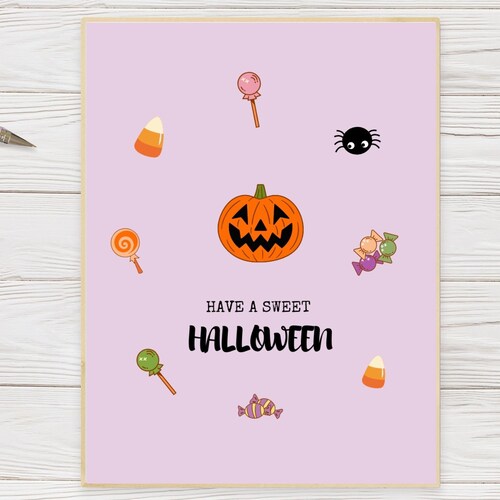 Happy Halloween Card Spooky - Etsy