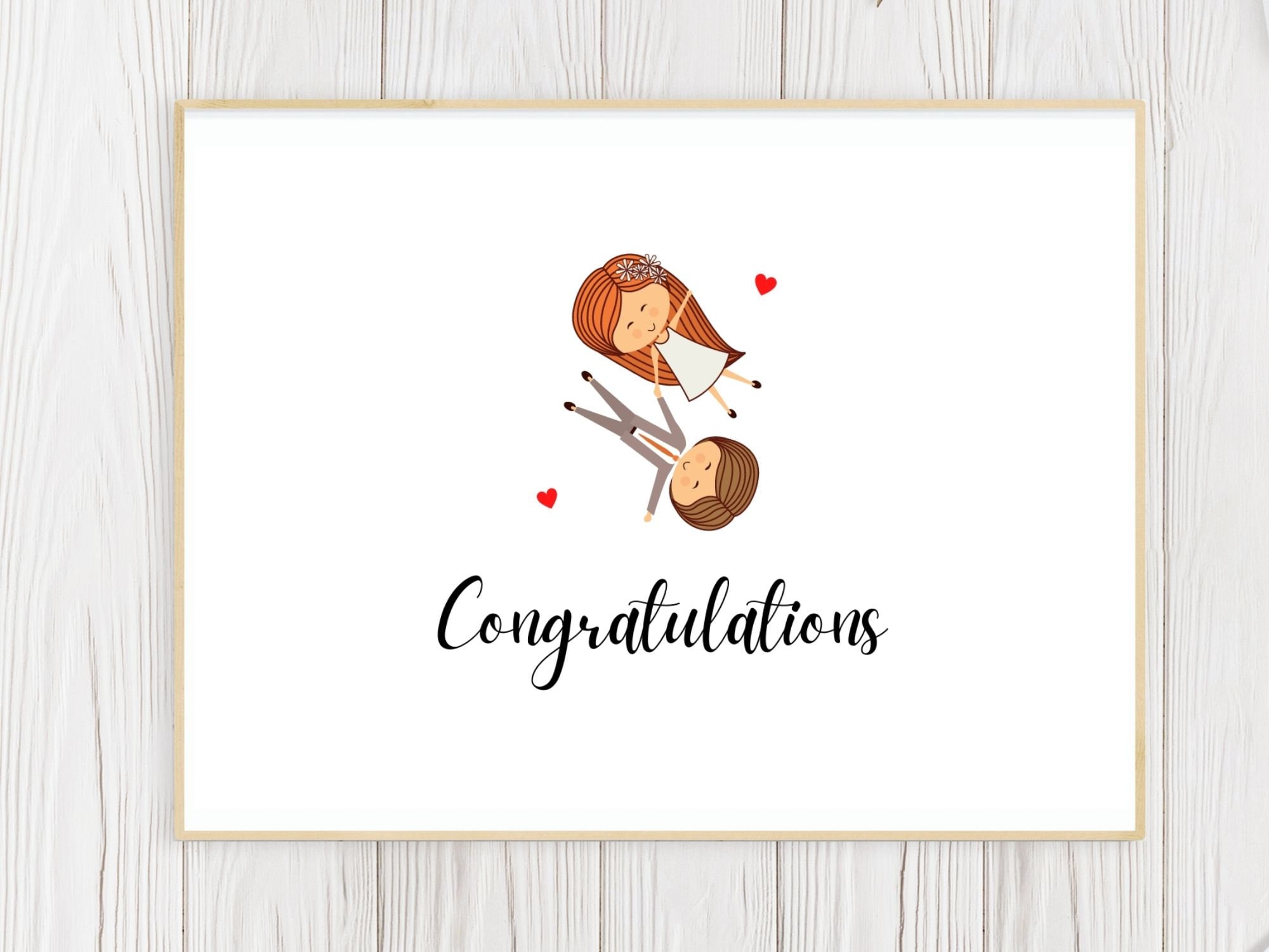 Cute Wedding Congratulations Card Wedding Card Digital | Etsy