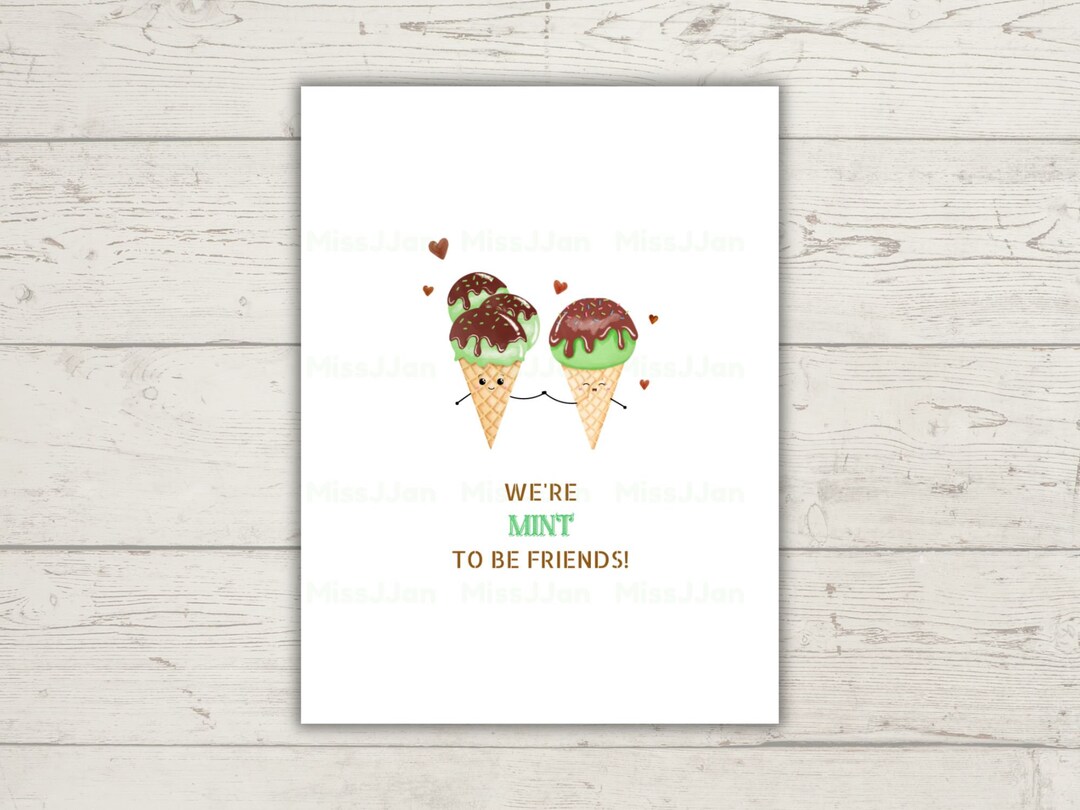 Friendship Pun Card, Valentine's Day Card, Greeting Card Printable, PDF ...
