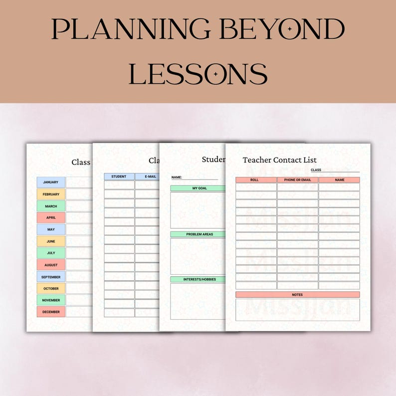 2026 Teacher Planner Bundle, Printable Classroom Planner, Daily Weekly ...