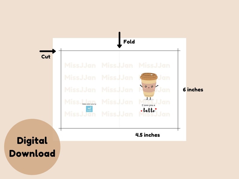 Valentine's Day Card Printable, Coffee Latte Card, Coffee Pun Card ...