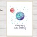 Planet Birthday Card Printable, Printable Birthday Card, Happy Birthday ...