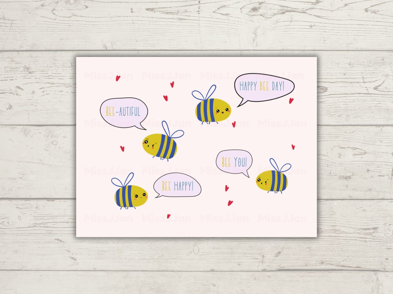 Bee Birthday Pun Card Printable, Humor Funny Birthday Card, PDF Digital ...