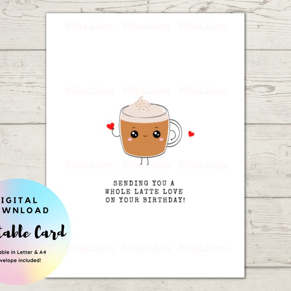 Coffee Birthday Card - Etsy