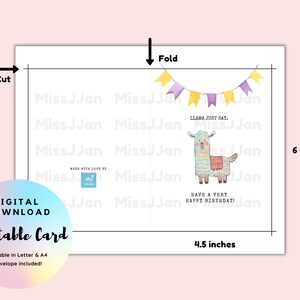 Llama Birthday Card, Alpaca Birthday Card, Funny Animal Pun Card ...