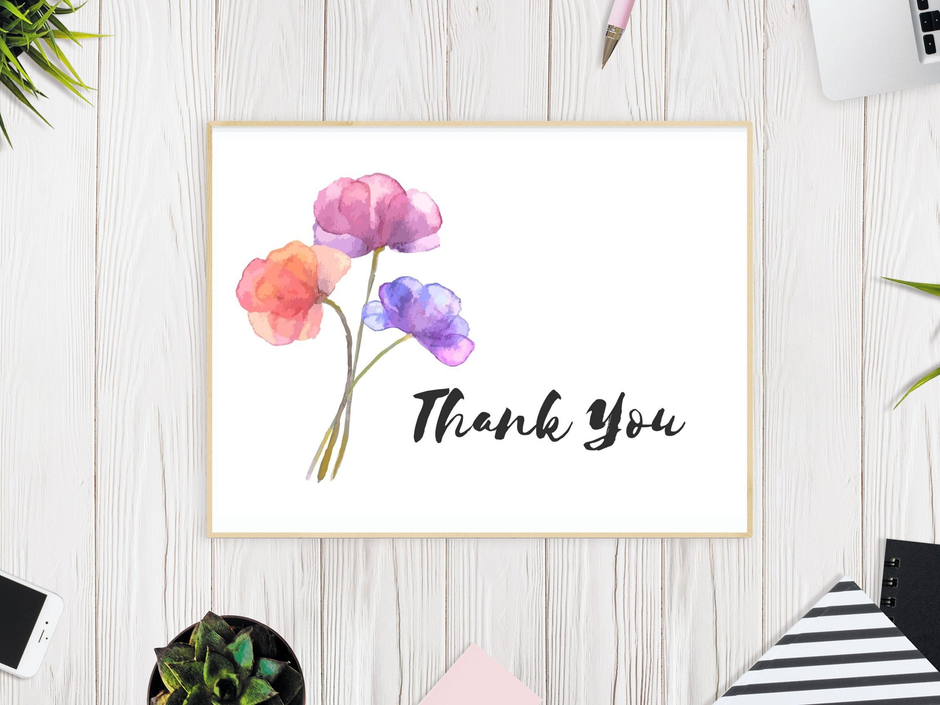 Printable Thank You Card PDF Digital DownloadAppreciation | Etsy
