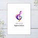 Music Thank You Card, Music Greeting Card, Teacher Appreciation Card ...