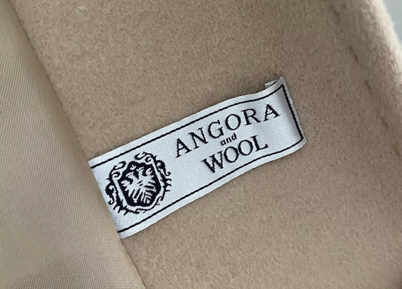 MARCONA Ladies Camel Coat Overcoat Virgin Wool Angora… - Gem