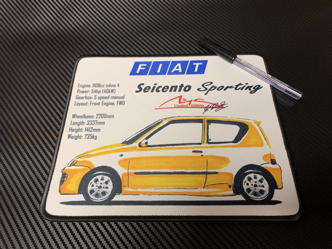 Fiat Seicento Sporting Mouse Mat | Abarth Schumacher Italian ...
