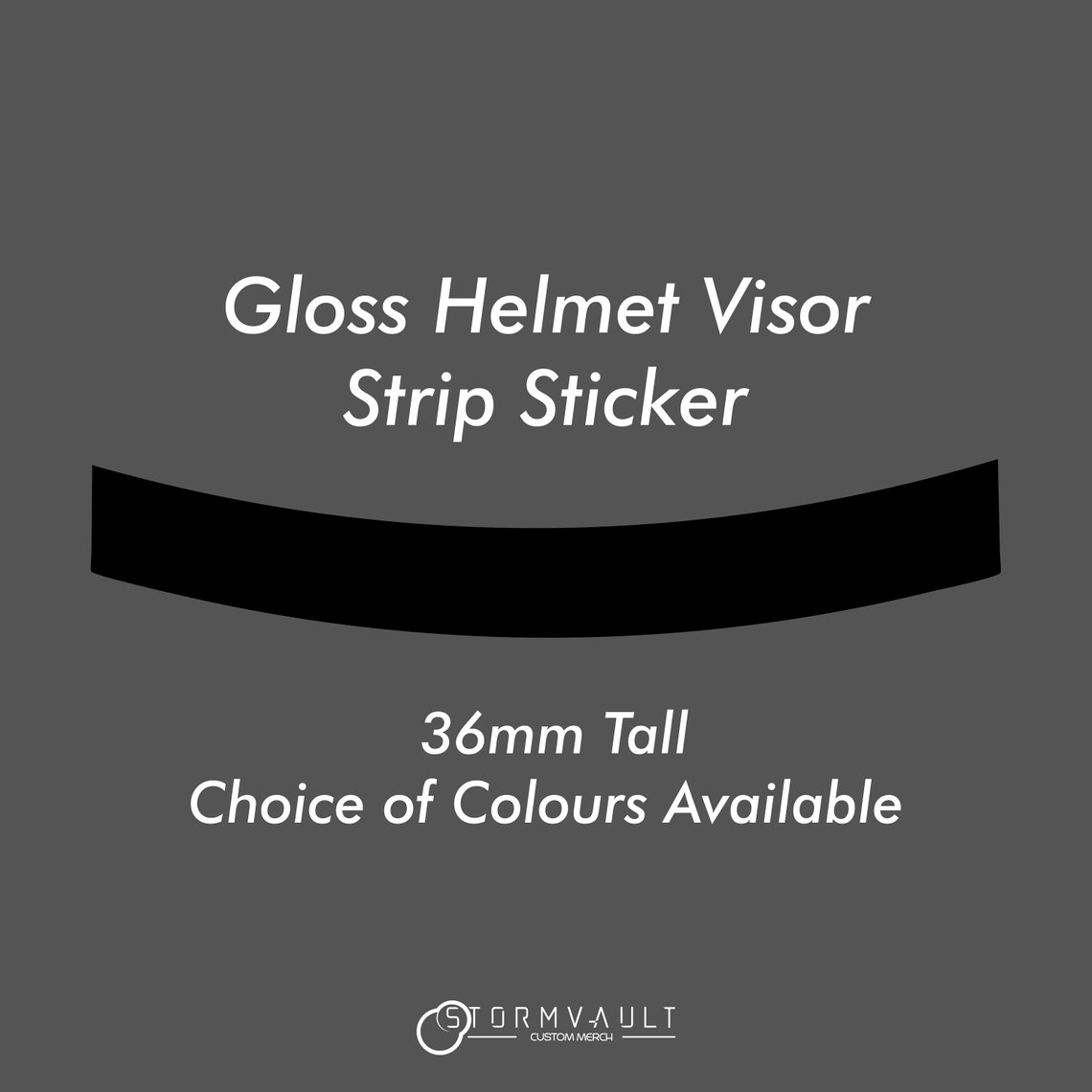 Plain Helmet Visor Sun Strip Sticker 36mm Tall Racing Bike - Etsy